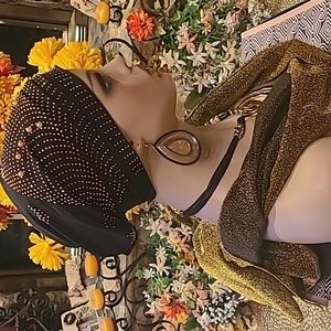 Accessories | Skull Cap Embellished With Beads Rhinestones | Poshmark